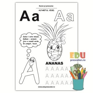 Alfabetul vesel - litera A - Materiale Didactice Gradinita | Eduprescolar.ro