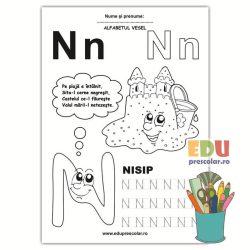 Alfabetul vesel - fisa litera N - Materiale Didactice | Eduprescolar.ro