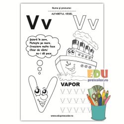 Alfabetul vesel - fisa litera V - Materiale Didactice | Eduprescolar.ro