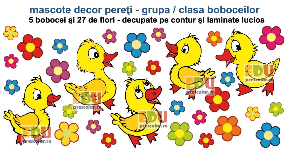 Mascote bobocei pentru decorarea peretilor clasei | Eduprescolar.ro