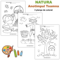 Toamna - planse de colorat - Natura | Eduprescolar.ro