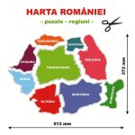Harta Romaniei pe regiuni - puzzle | Eduprescolar.ro